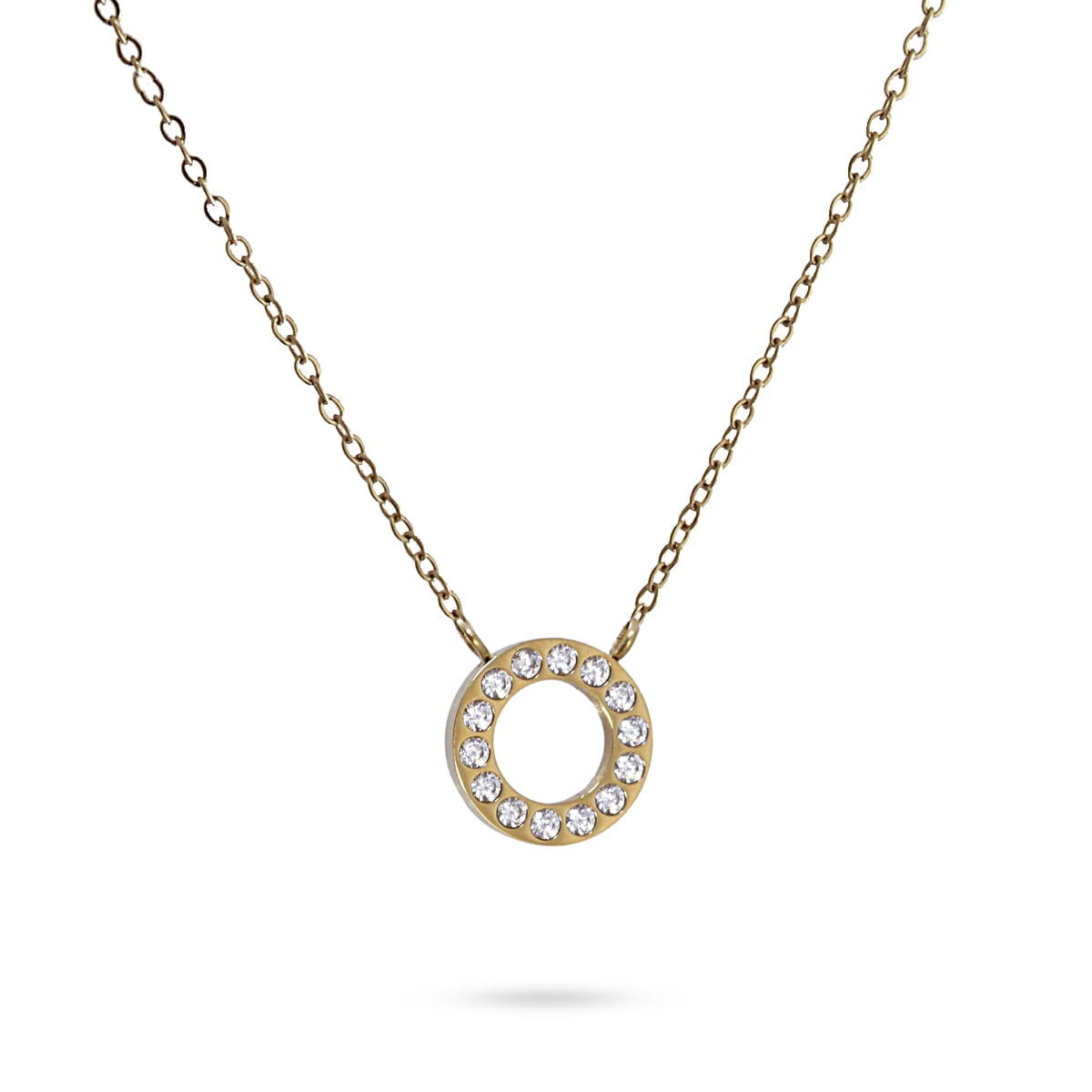 Casiopea BCO828 extreme shine necklace in steel and zircons - Anartxy