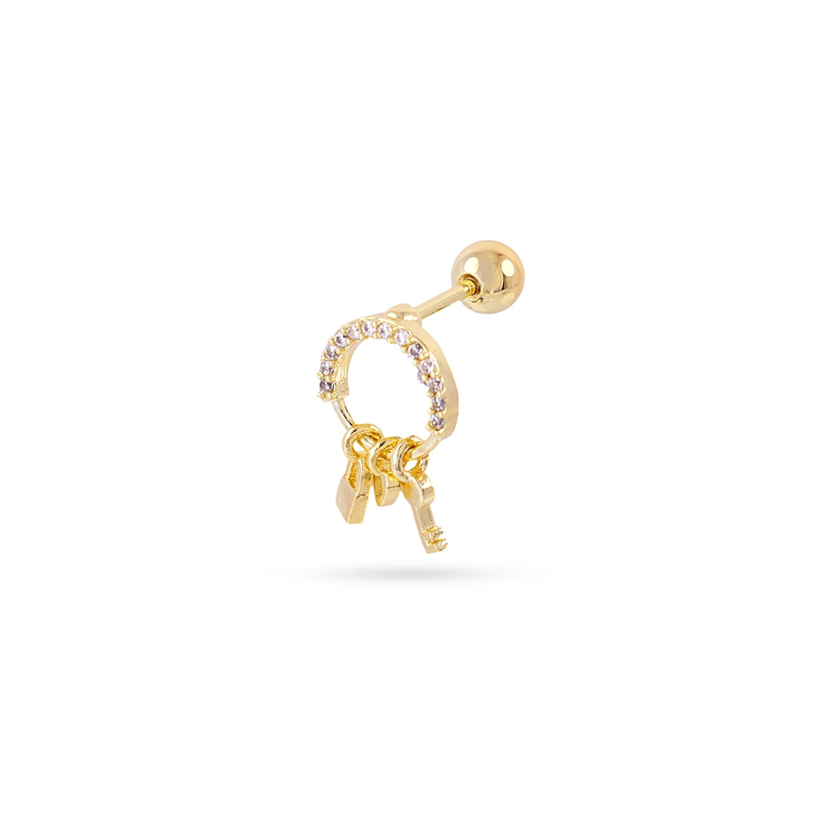 Piercing Key DPE382 tendencia en acero quirúrgico - Anartxy